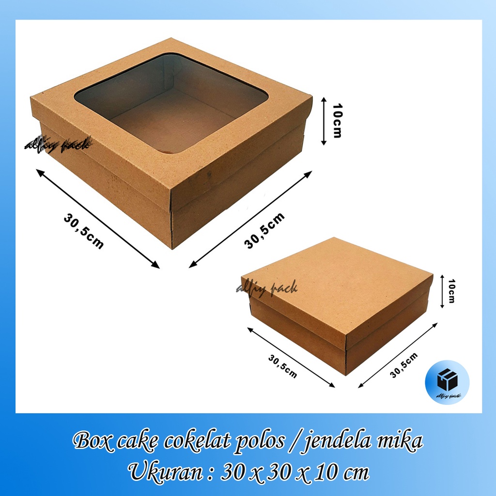 1 แพ็คมี 10 ชิ้น TART CAKE BOXES PLAIN CHOCOLATE / MIKA WINDOW ขนาด ...