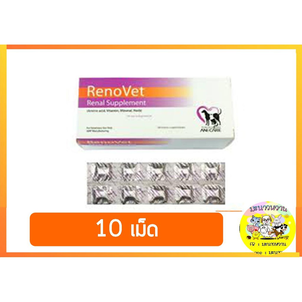 Renovet ยาบำรุงไตของน้องหมาและแมว 10 เม็ด EXP2025 | Shopee Thailand
