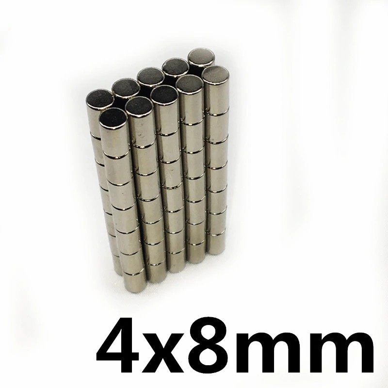 10ชิ้น แม่เหล็ก 4x8มิล Magnet Neodymium 4x8 มม. แม่เหล็กแรงสูง 4x8mm ...