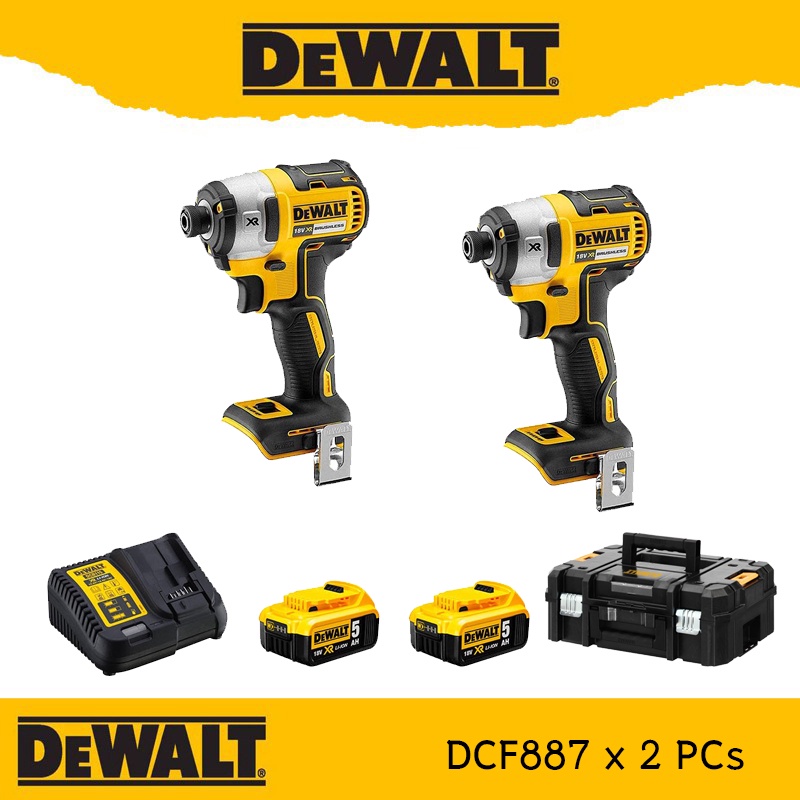 DeWALT Combo DCF887x2 set สว่านไขควงไร้สาย DCF887 จำนวน 2 ตัว พร้อม ...