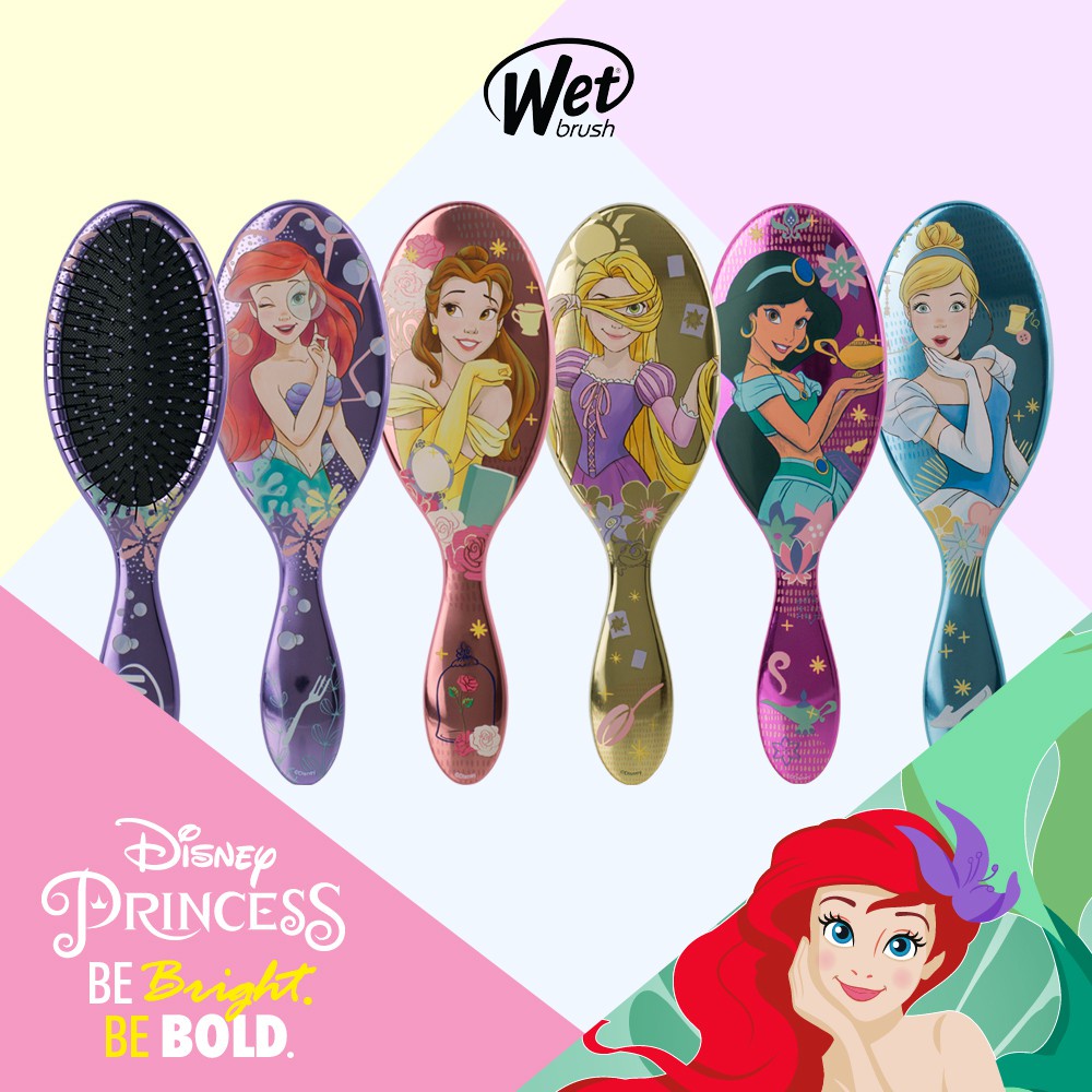 The Wet Brush Mini Disney 100% ORI | หวีป้องกันการล่มสลายและป้องกันการ ...