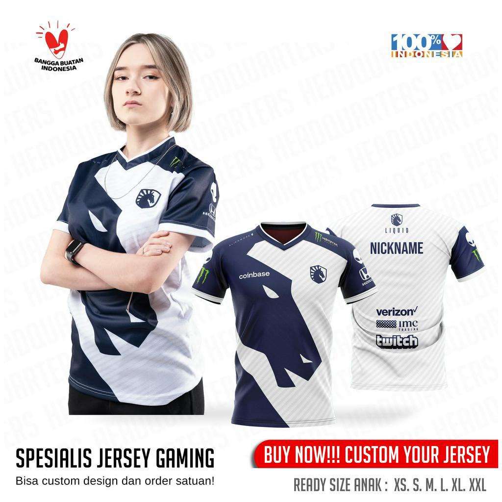 เสื้อกีฬาแขนสั้น พิมพ์ลาย Jersey Team Gaming Liquid Kit Pro Esports ...