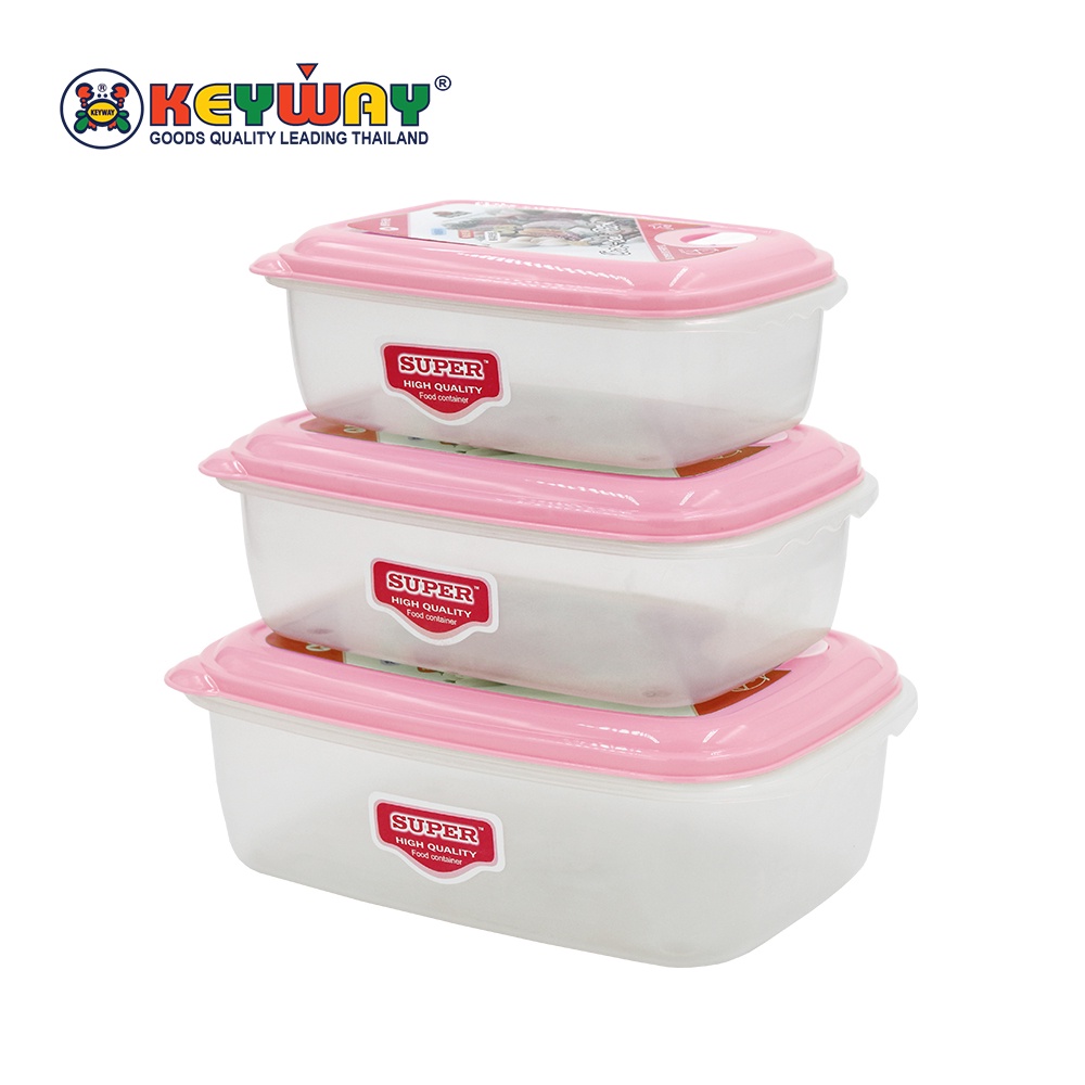 กล่องบรรจุอาหาร 3ใบ/ชุด Plastic Food Container 3 Pcs/set : SP-0323/3 ...