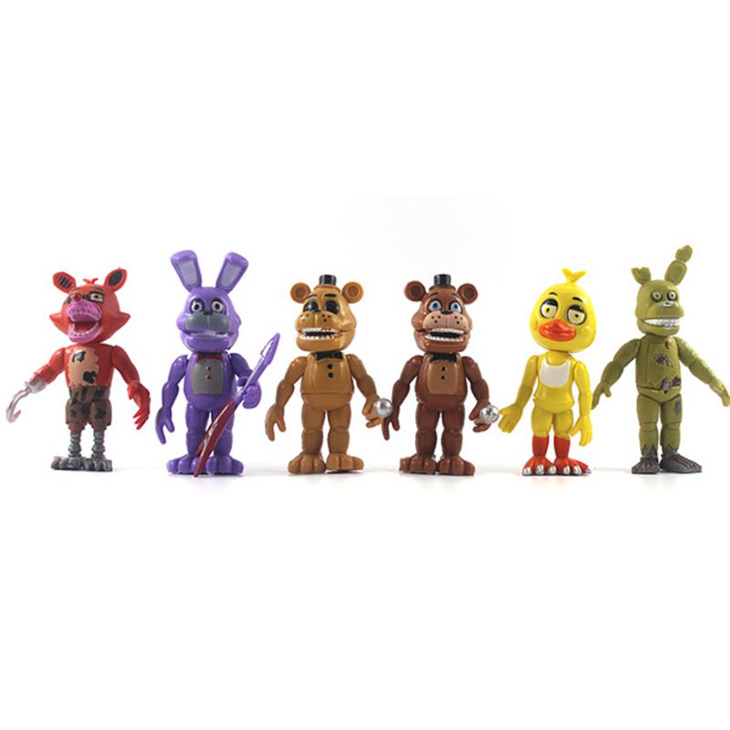 ฟิกเกอร์ Five FNAF Nights At Freddy's Action Figures ขนาดเล็ก 6 ชิ้น ...
