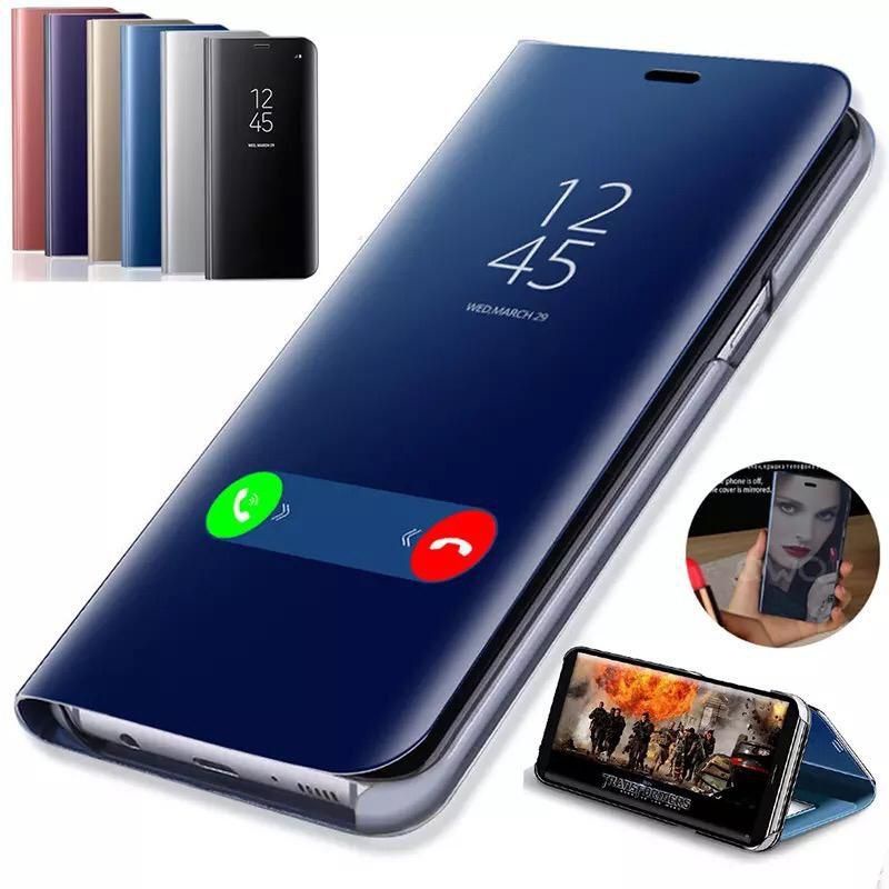 Samsung Note 5 8 9 J7 Pro A70 A40 Clear View Flip Mirror Case Sarong ...