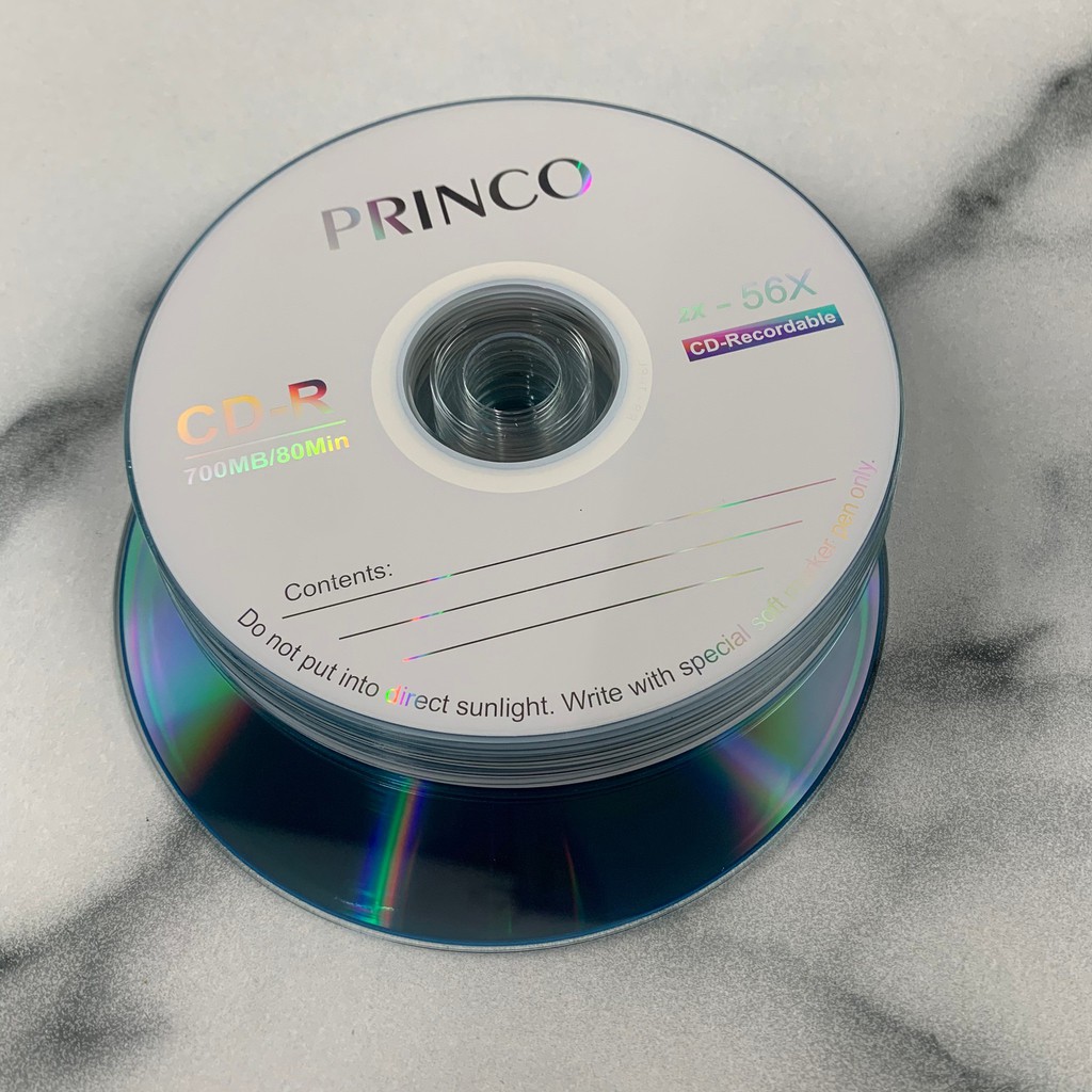 CD-R Princo 80min/700MB 2x-56X / เเพ็ค 10 แผ่น | Shopee Thailand