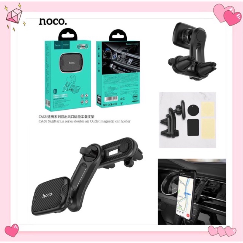 Hoco CA68 /CA59ที่วางโทรศัพท์แม่เหล็กในรถติดหน้าช่องแอร์ ของแท้100% ...