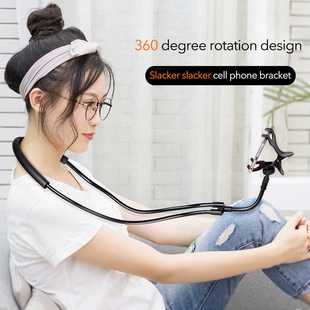 Lazy Hanging Neck Mobile Phone iPad Mount Necklace Support Bracket ...