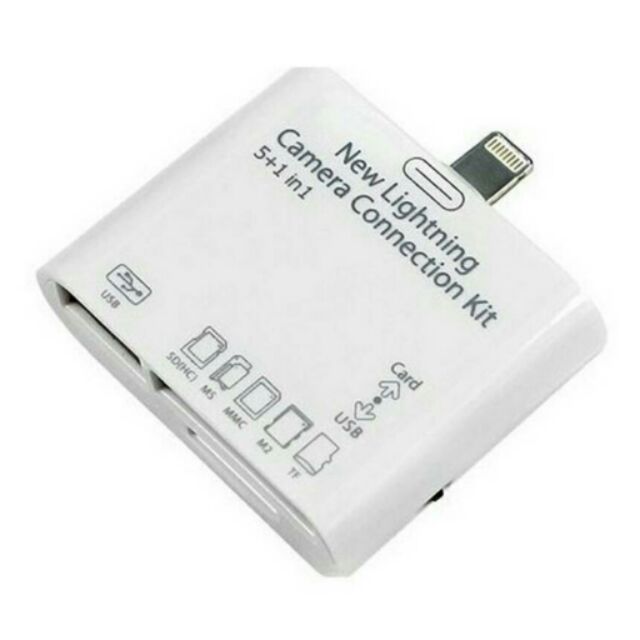 5 in 1 USB Camera Connection Kit Card Reader Adapter for iPad Air Mini ...