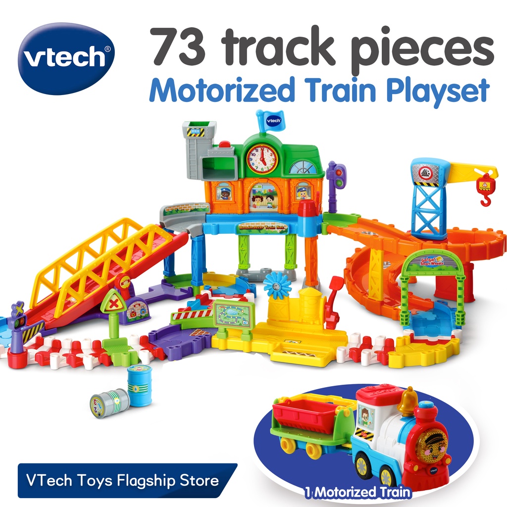 VTech GoGoSmartWheels Roadmaster Train Playset - Big Motorized Train ...