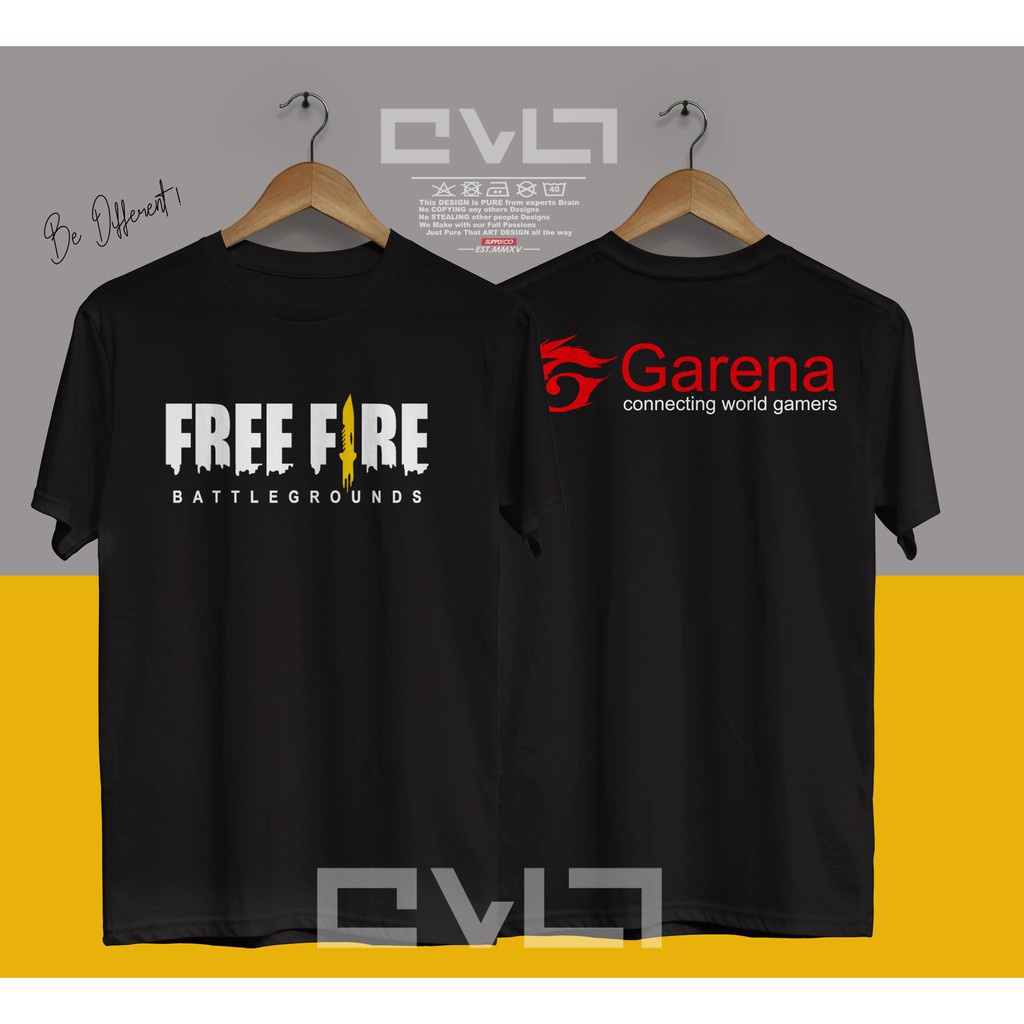 T-shirt / Clothes Game Free Fire Battlegrounds Garena Official Logo ...