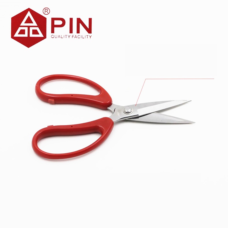 กรรไกรPIN กรรไกรDIY อเนกประสงค์ กรรไกรตัดผ้า (ด้ามจับพลาสติกสีเเดง) 8 ...