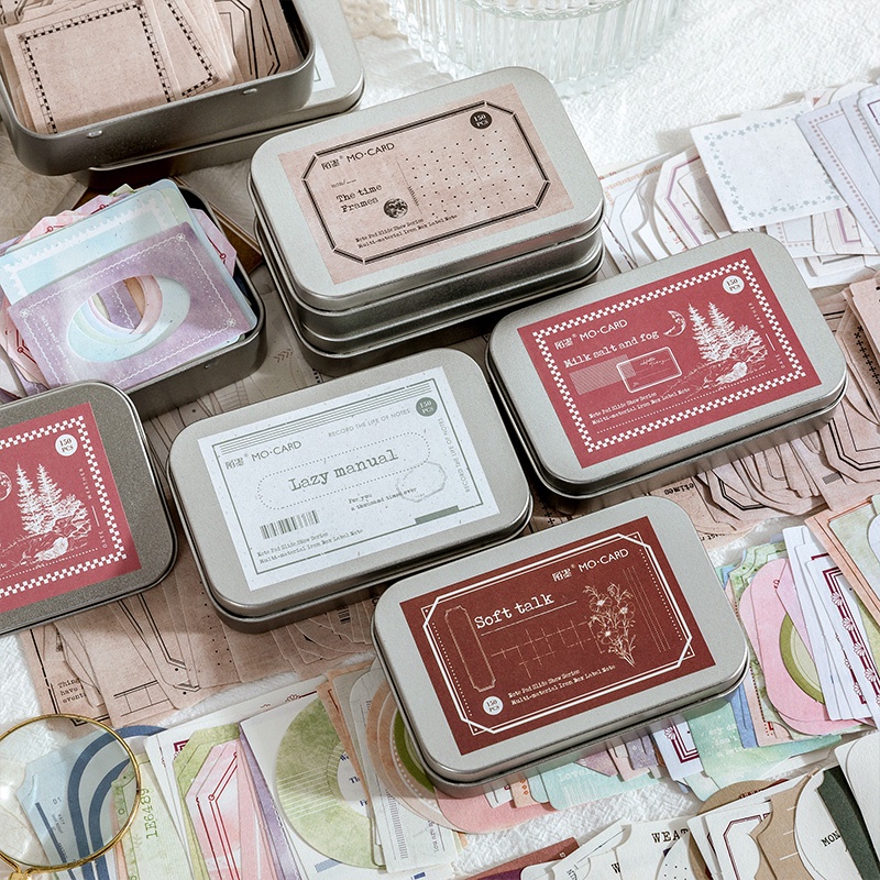 Enwei กระดาษโน้ต แบบสไลด์ สไตล์วินเทจ สําหรับตกแต่งสมุดบันทึก 150 ชิ้น ...