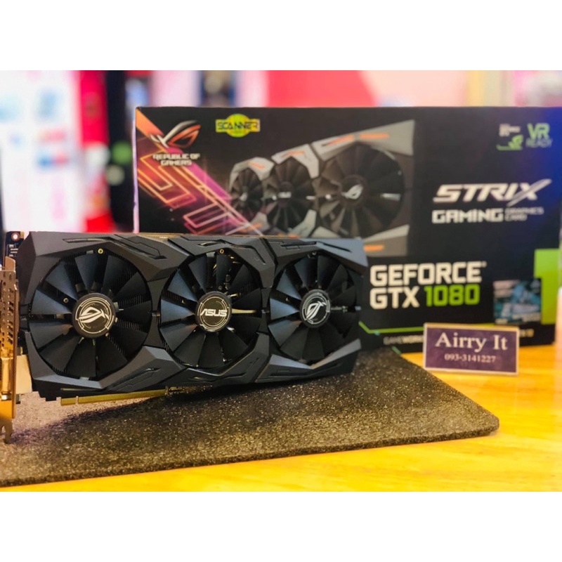 การ์ดจอ Asus strix GTX1080 8gb ddr5 ต่อไฟเลี้ยง 8+8 พิน มือสองสวยๆ ...