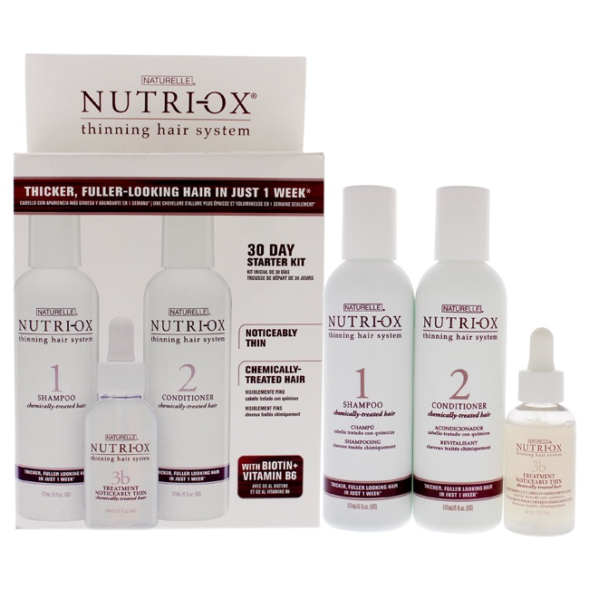 Nutri-ox 30 day starter kit ชุดบำรุงเส้นผมและหนังศรีษะสำหรับผู้ที่มีปัญหาผมร่วง ผมบาง สำหรับผม ...