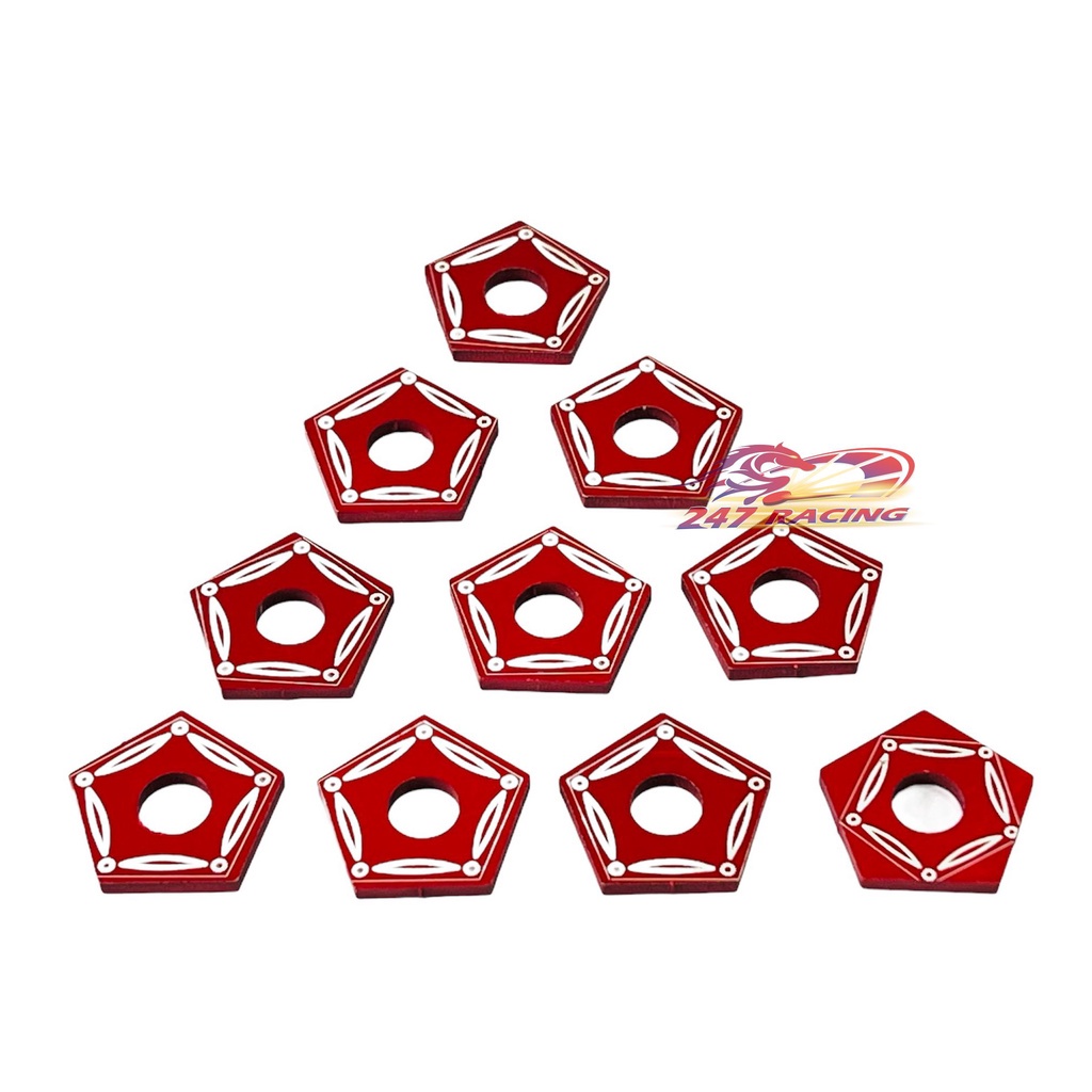 วัดยาวติดบน Kitaco Aluminium 6mm Red HEXAGONAL Motorcycle Jacket ราคา ...