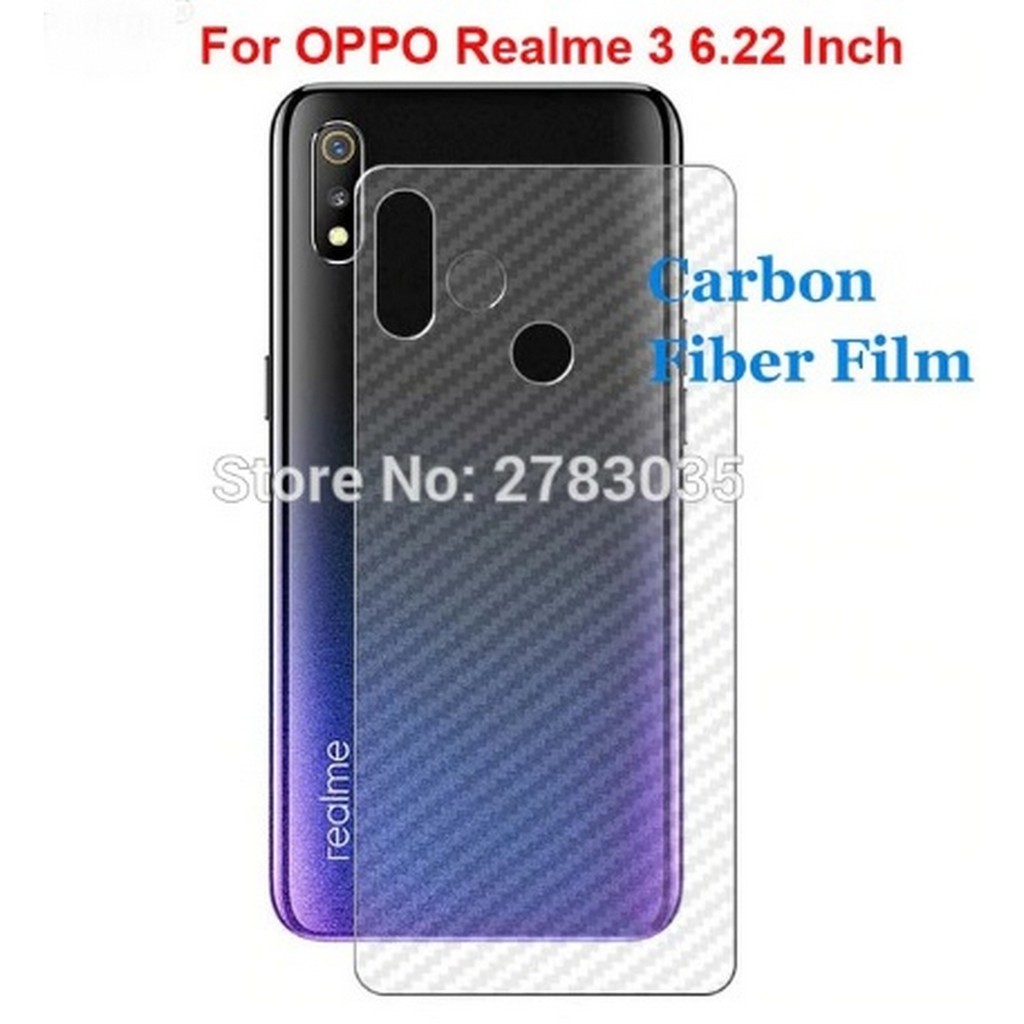 ซื้อ 1 แถม 1 ฟิล์มคาร์บอนไฟเบอร์ลายเคฟล่า OPPO Realme 3 สำหรับติดกันรอย ...