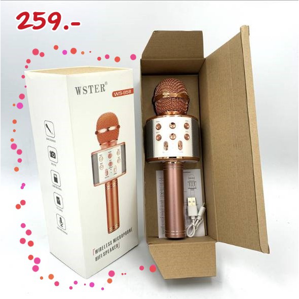 ไมโครโฟนบลูทูธแบบไร้สาย Wster WS-858 ของแท้! สินค้าพร้อมส่ง | Shopee Thailand