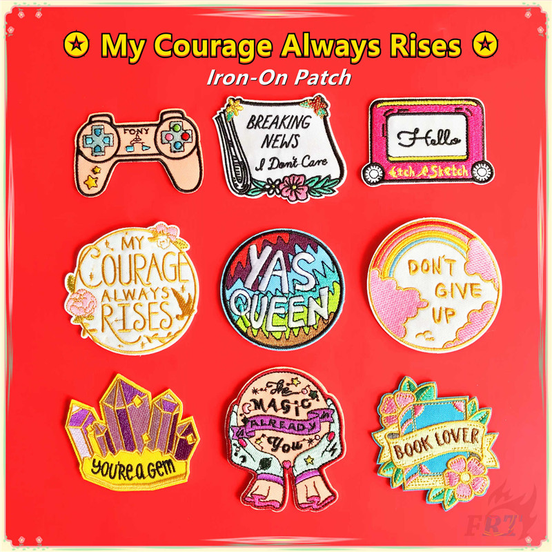 My Courage Always Rises - แผ่นแพทช์รีดร้อน รูปตัวอักษรภาษาอังกฤษ Diy 1 ...