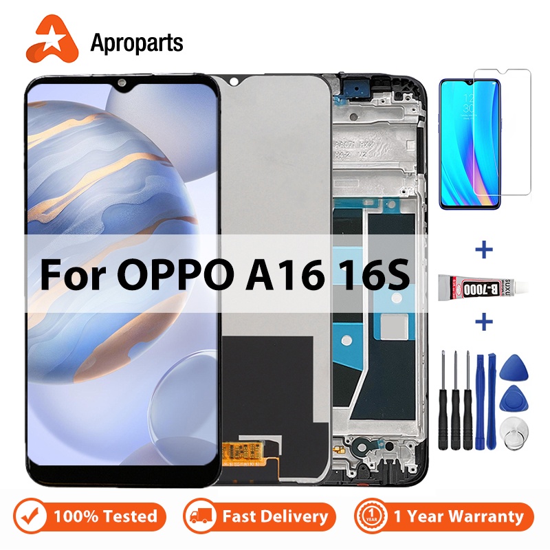 หน้าจอสําหรับ OPPO A16 A16S CPH2269 CPH2271 จอแสดงผล LCD Touch Panel ...