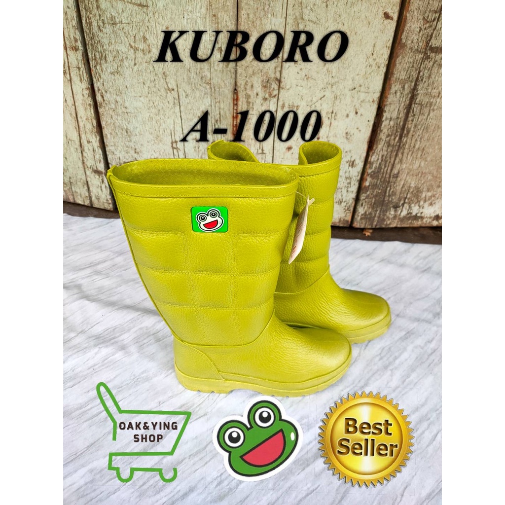 (ของแท้) รองเท้าบูทตรากบ Kuboro รุ่น A-1000 สูง12นิ้ว รองเท้าบูทกันน้ำ ...