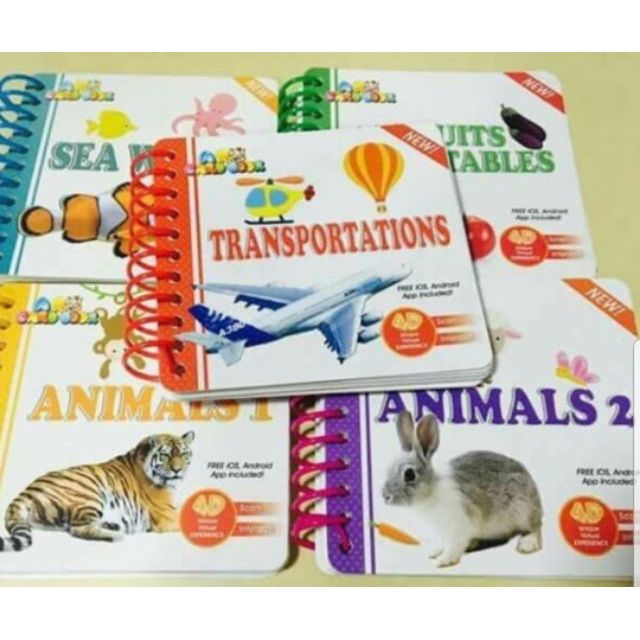 หนังสือภาพ 4มิติ 4D AR Magic Card Book สอนคำศัพท์ภาษาอังกฤษด้วย ...