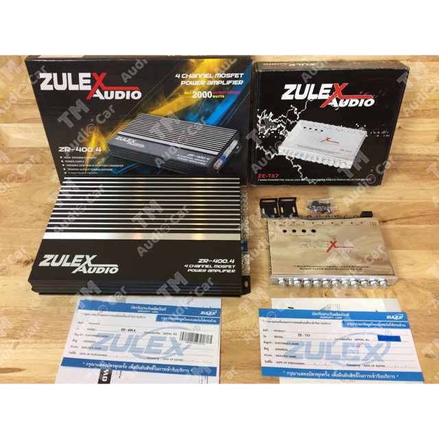 เพาเวอร์แอมป์ ZULEX (4CH) + ปรี 7แบนด์ ปุ่มพับเก็บได้ ZULEX (จัดส่งฟรี ...