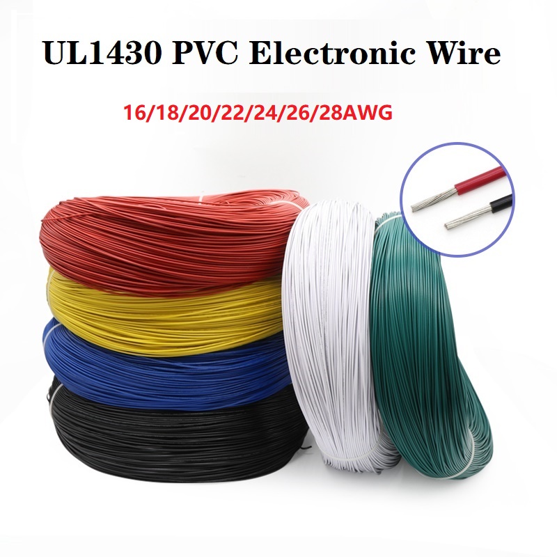 UL1430 Electronic Wire สายไฟอิเล็กทรอนิกส์ 16AWG ~ 28AWG สายทองแดงดีบุกมาตรฐานอเมริกัน ...