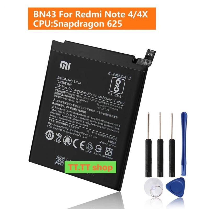 แบตเตอรี่ เดิม Xiaomi Redmi Note 4X BN43 4000mAh พร้อมชุดถอด | Shopee ...