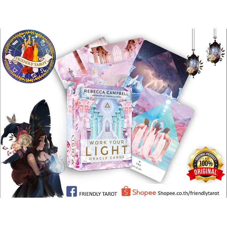 {ไพ่แท้ลิขสิทธิ์} ไพ่ออราเคิล ชุด Work your light oracle cards ไพ่แท้ ...