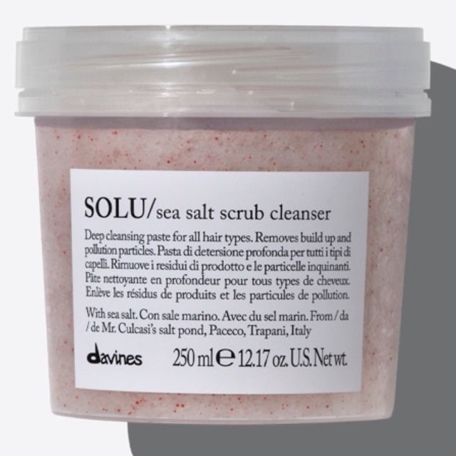 Davines Solu Sea Salt Scrub Cleanser 250ml สครับ คลินเซอร์ | Shopee ...