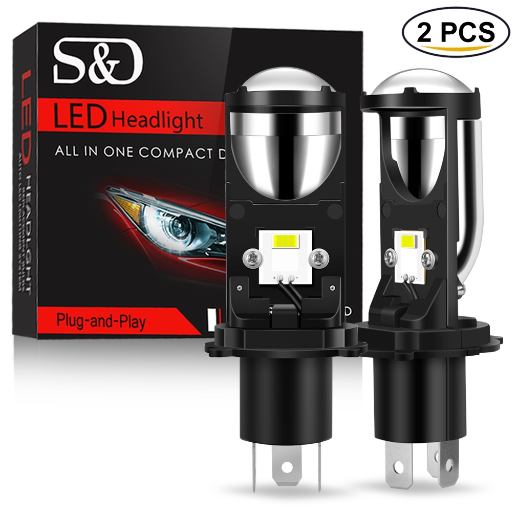 เลนส์โปรเจคเตอร์ H4 LED H4 Bi LED 20000LM 5500K แสงสีขาว สําหรับรถยนต์ | Shopee Thailand