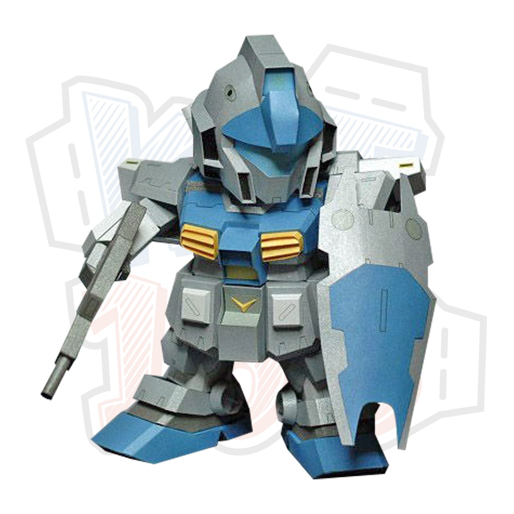 Gundam Robot SD RGM-79N GM Custom Paper Model | Shopee Thailand
