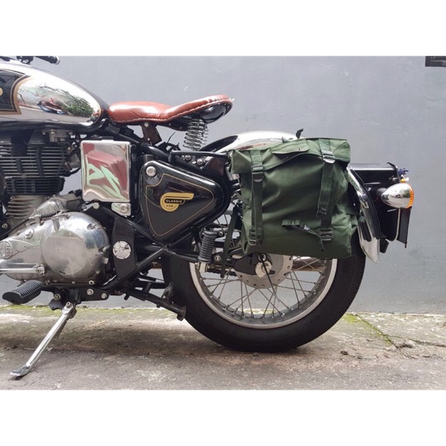 Ab54 royal enfield W175 classic Sidebag bag | Shopee Thailand