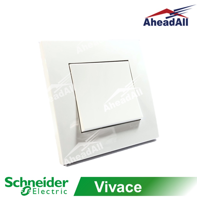 ชุดสวิตช์ทางเดียว 1 ช่อง Vivace Schneider KB31_1 KB31_1_AS | Shopee ...