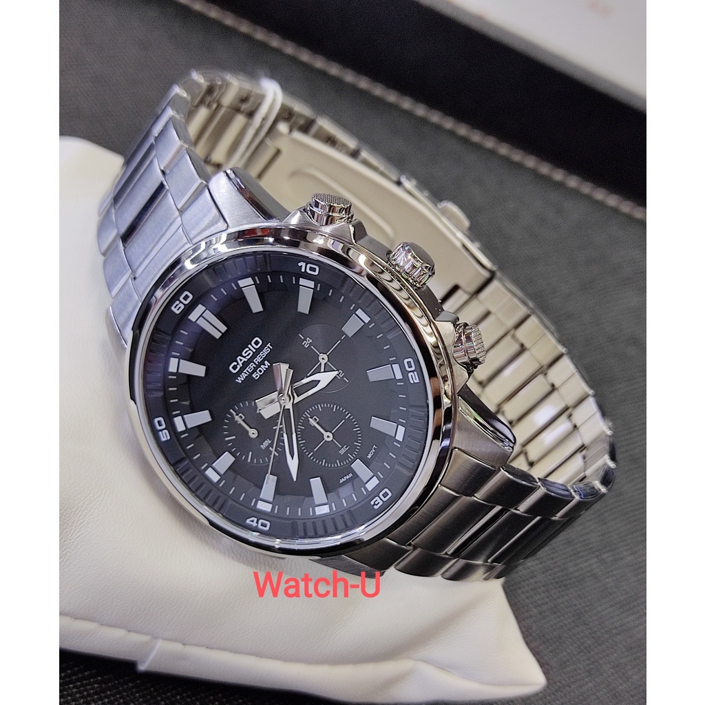 นาฬิกา CASIO CHRONOGRAPH รุ่น MTP-E505D-1A รับประกันศูนย์ CMG 1 ปี | Shopee Thailand
