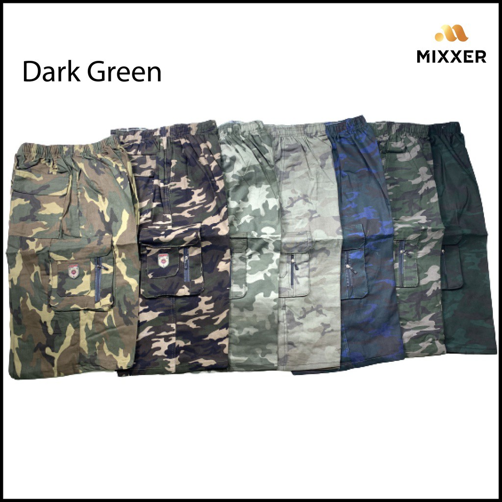 SELUAR PENDEK LELAKI CORAK ASKAR FREE SIZE/ MEN'S PANTS CAMOUFLAGE MID ...