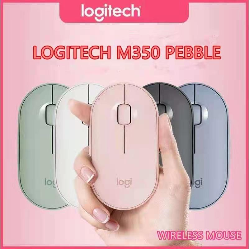 เม้าส์ แผ่นรองเม้าส์ ⚡พร้อมส่ง⚡เมาส์ไร้สาย logitech Pebble M350 wireless mouse Bluetooth mouse ...