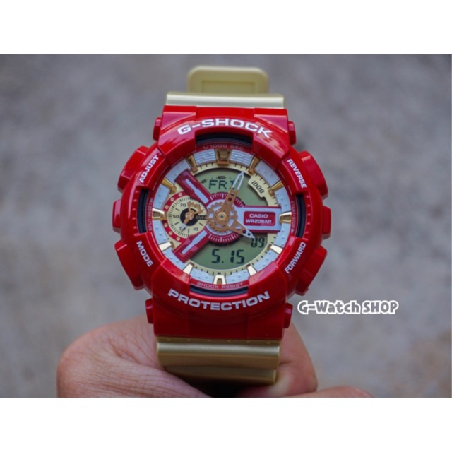 [มีสินค้าพร้อมจัดส่ง] CASIO G-SHOCK Iron Man GA-110CS-4, GA-110CS, GA ...