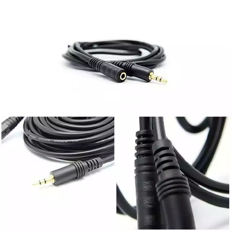 1.5M/3M/5M/ Aux 3.5 มม.แจ็คหูฟังสเตอริโอ M/F สายต่อสายสัญญาณเสียงชายหญิง Deals | Shopee Thailand