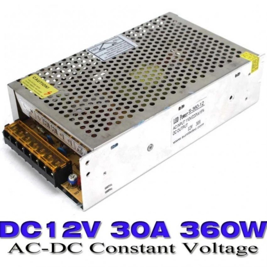 สวิทชิ่งพาวเวอร์ซัพพลาย Switching Power Supply DC 12V 30A 360W สำหรับกล้องวงจรปิด 10-30 ตัว ...