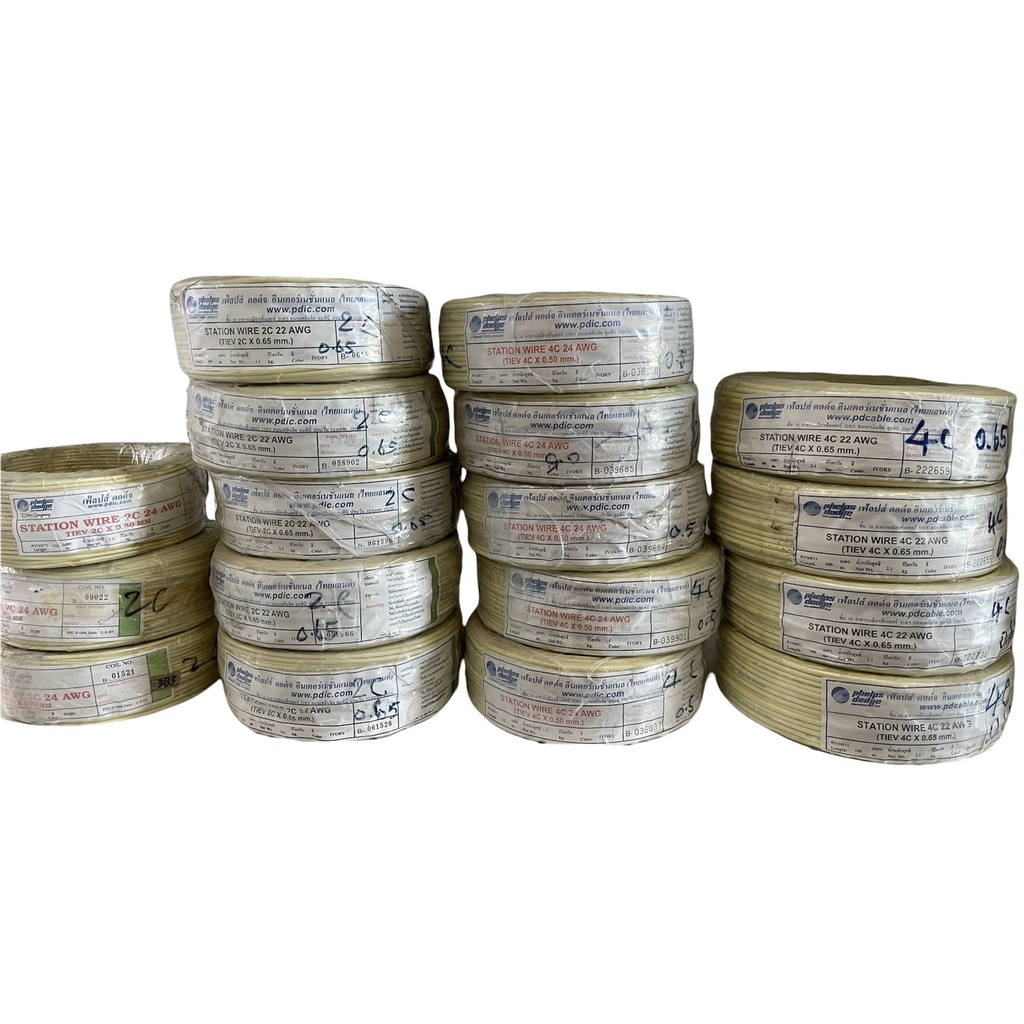 สายโทรศัพท์ PHELPS DODGE ภายใน 2C/4C (ม้วน 100 เมตร) | Shopee Thailand