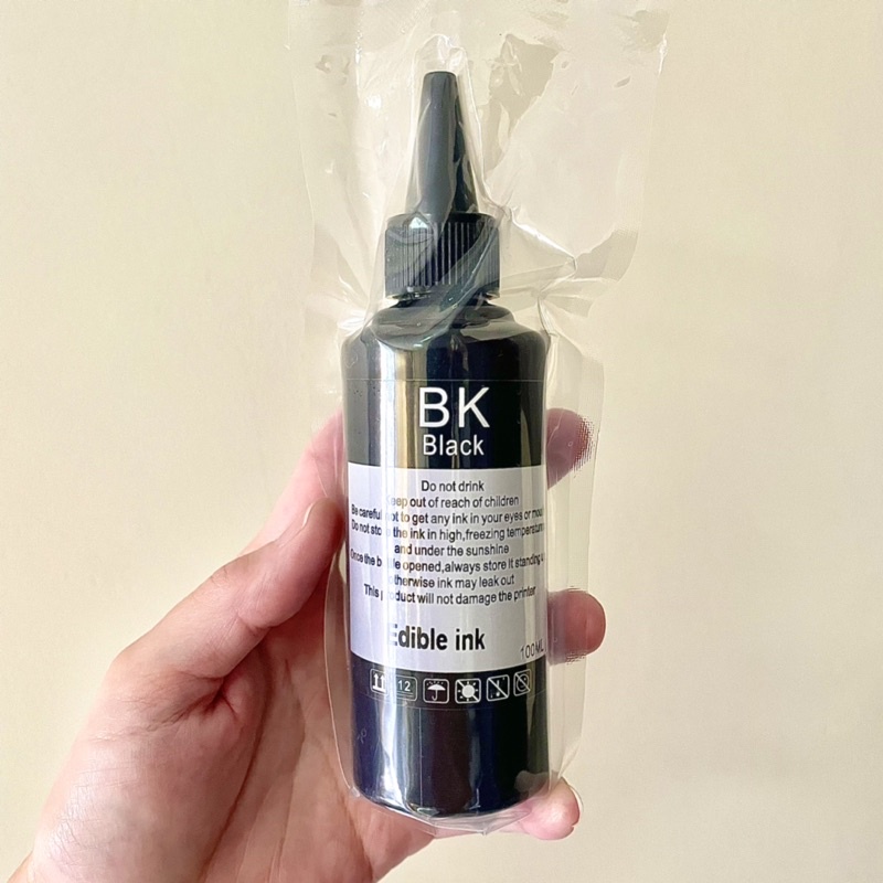 หมึกกินได้ Edible ink สีดำ สำหรับเติมเครื่องปริ้น epson ขนาด 100ml | Shopee Thailand