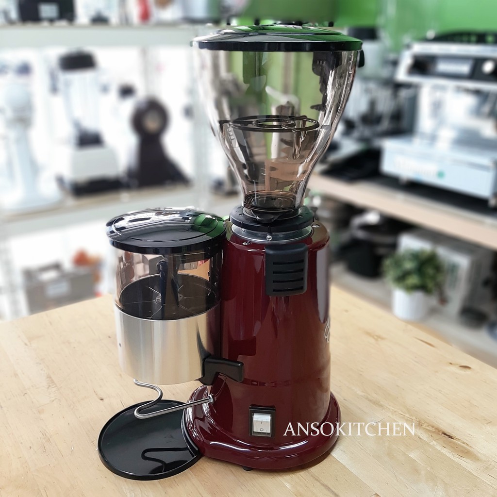 MACAP M5 สีแดง เครื่องบดเมล็ดกาแฟ จากอิตาลี 250 วัตต์ ฟันบด 58 มม. Flat Burr โถเมล็ดกาเเฟขนาด 0. ...