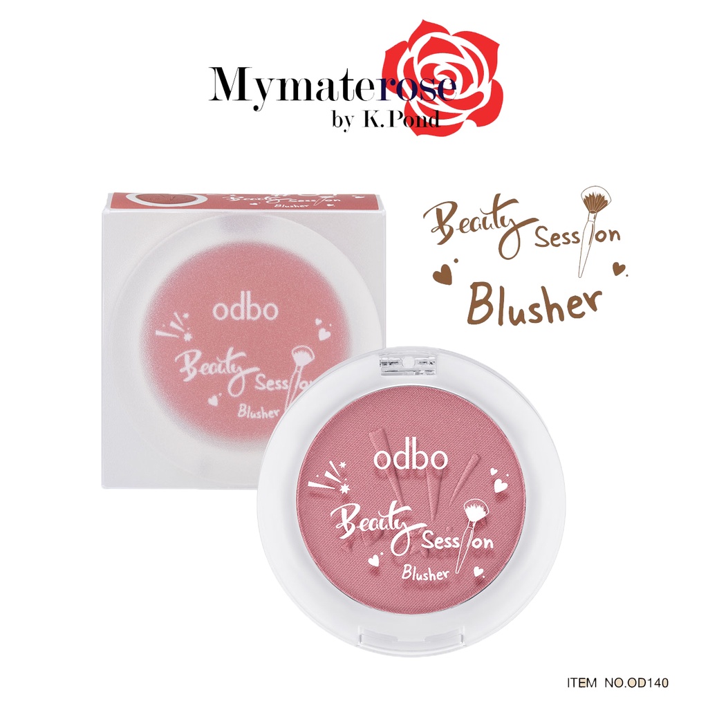 Odbo Beauty Session Blusher #OD140 ปัดแก้ม เดี่ยว โอดีบีโอ | Shopee Thailand