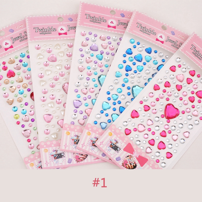 Acrylic Rhinestone Decorative Stickers Mobile Phone Stickers with ...