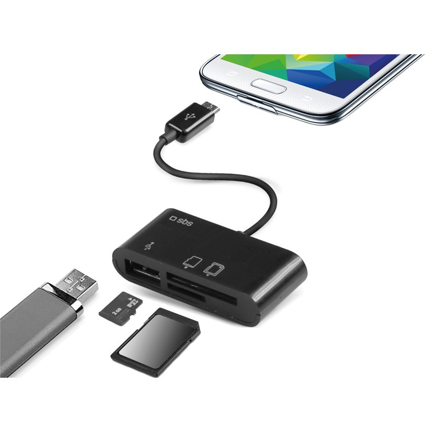 ชุดเชื่อมต่อ USB 3in1 HUB SD MMC TF Micro USB เครื่องอ่านการ์ด OTG ...