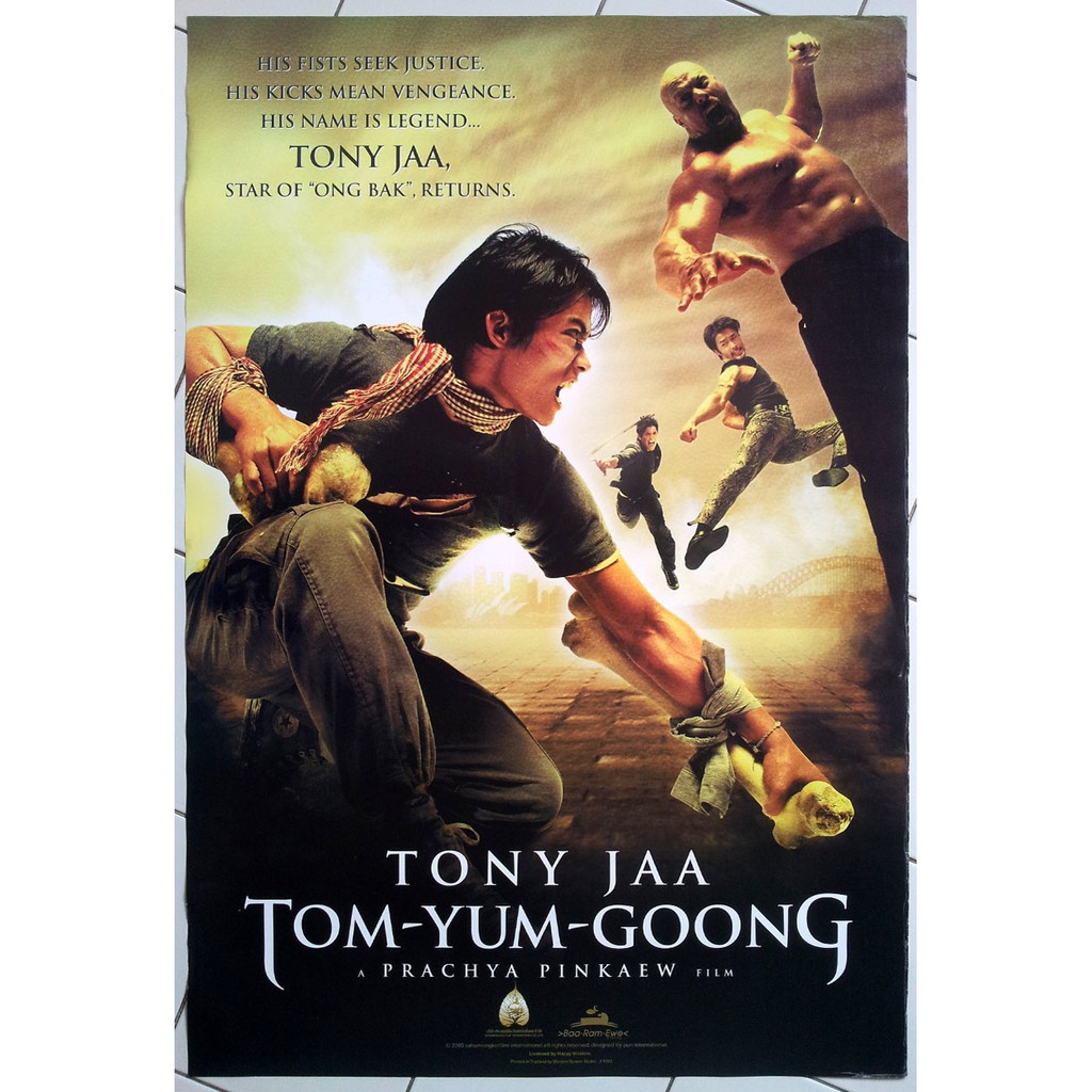 โปสเตอร์ หนัง ไทย ต้มยำกุ้ง จาพนม Tom-Yum-Goong 2005 POSTER 24”x35” Inch Thai Original Movie ...