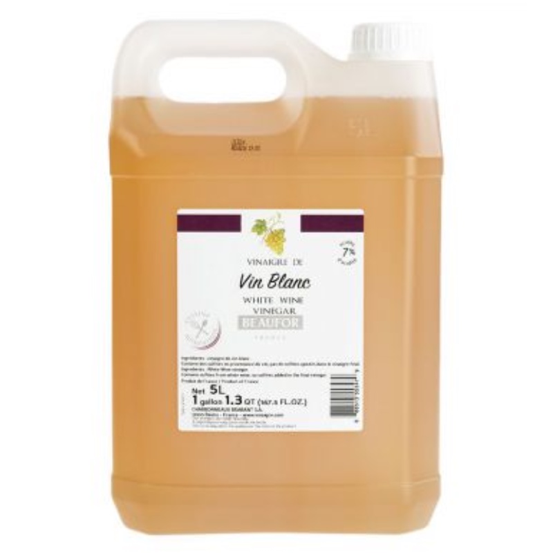โบฟอร์ น้ำส้มสายชูจากไวน์ขาว 5 ลิตร - White Wine Vinegar 5 Liter ...