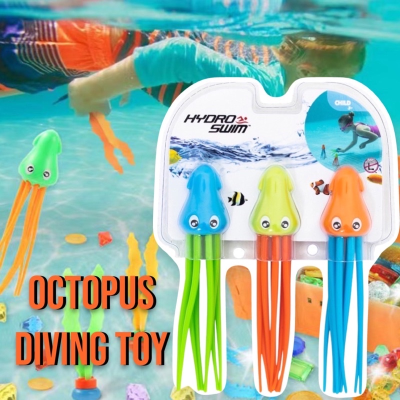 Octopus diving toy #ของเล่นดำน้ำ #ปลาหมึก 3 ตัว ของเล่นน้ำ #ของเล่นน้ำ ...